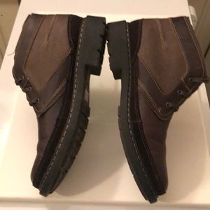 Clarks | Shoes | Brown Clarks Leather Upper Boots 3m | Poshmark